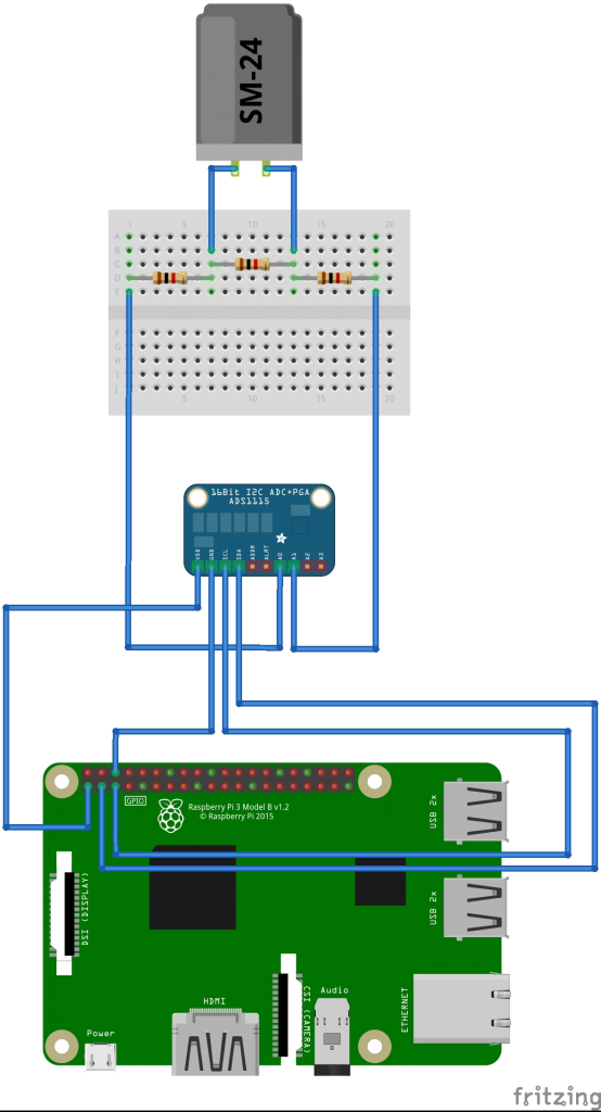 Beta version V0.1 of seismometer based on Raspberry Pi, ADS1115 and SM ...